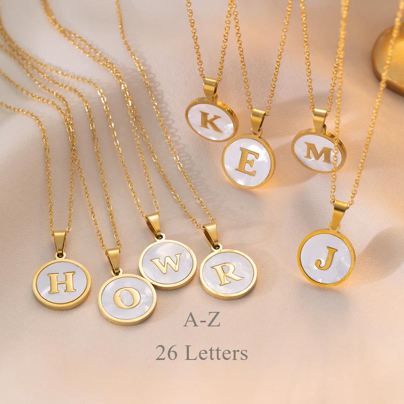 【Jin'sMagicBox】Kalung 26 huruf a-z, Loket keluli titanium, Untuk Wanita ...