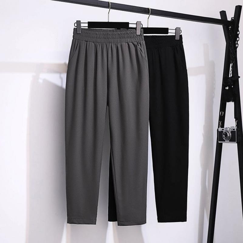 【40-150KG】Women Oversized High Waist Loose Wide-Leg Harem Pants C11498 ...