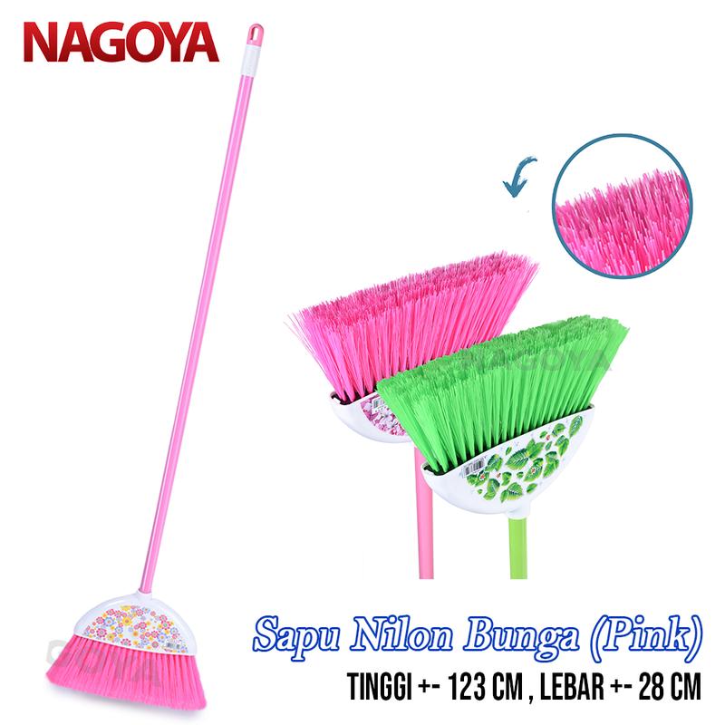 Sapu Nilon Bunga Sapu Plastik warna Sapu Lantai Broom pink Nagoya ...