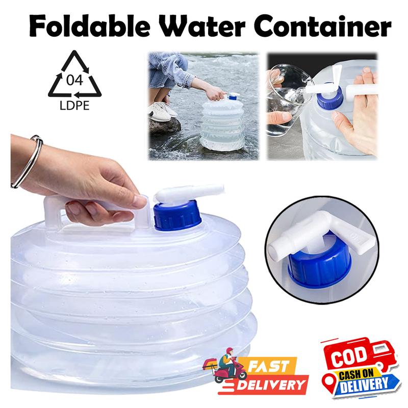[COD] Foldable Water Container Outdoor Camping Cooking Collapsible ...