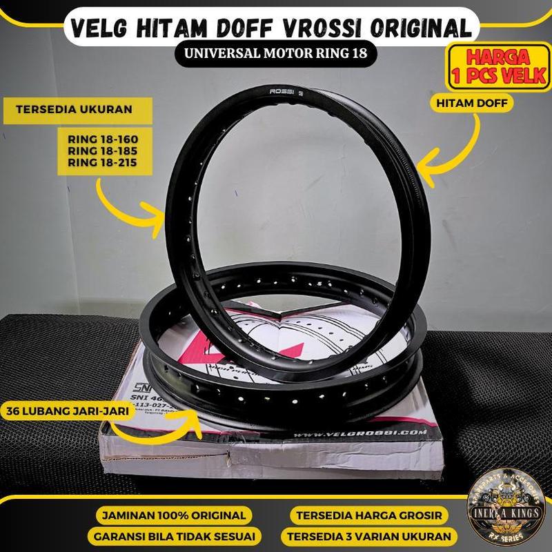 Velg Velk Rim 18 Ukuran 160 185 215 Hitam Doff ORIGINAL VROSSI - Shop ...