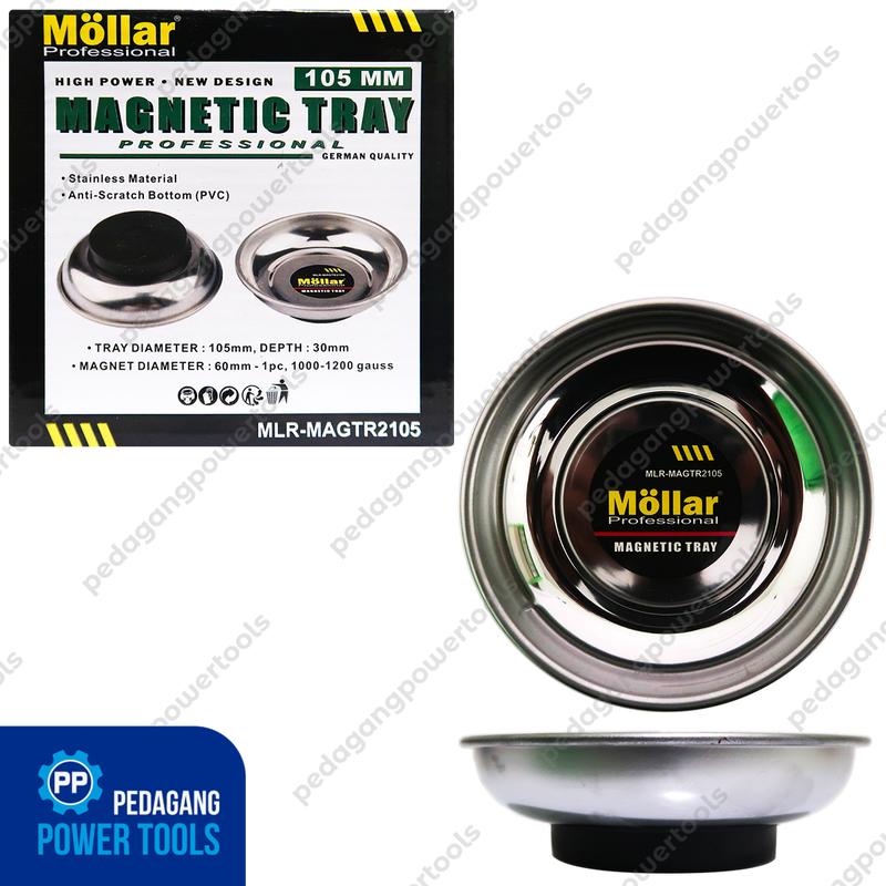 MOLLAR MAGTR2105 Mangkok Magnet 4" Set 2 pcs Wadah Baut Mur Tempat ...