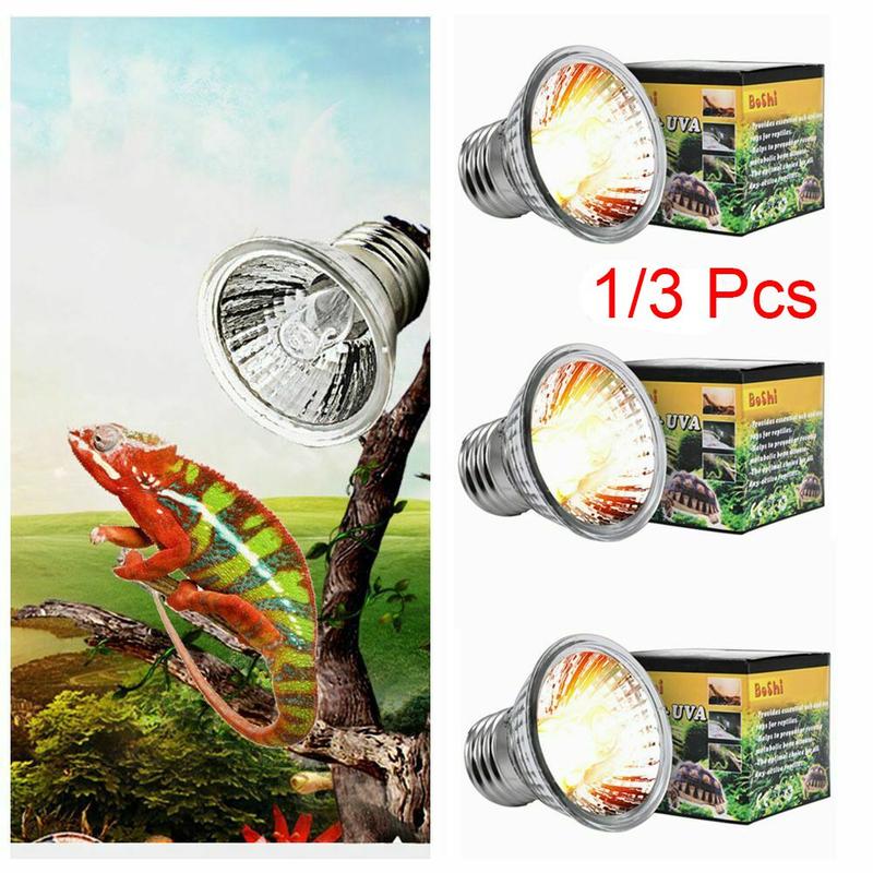teewow 1/3Pcs Full Spectrum Sunbathe Reptile UVA+UVB Light Heater ...