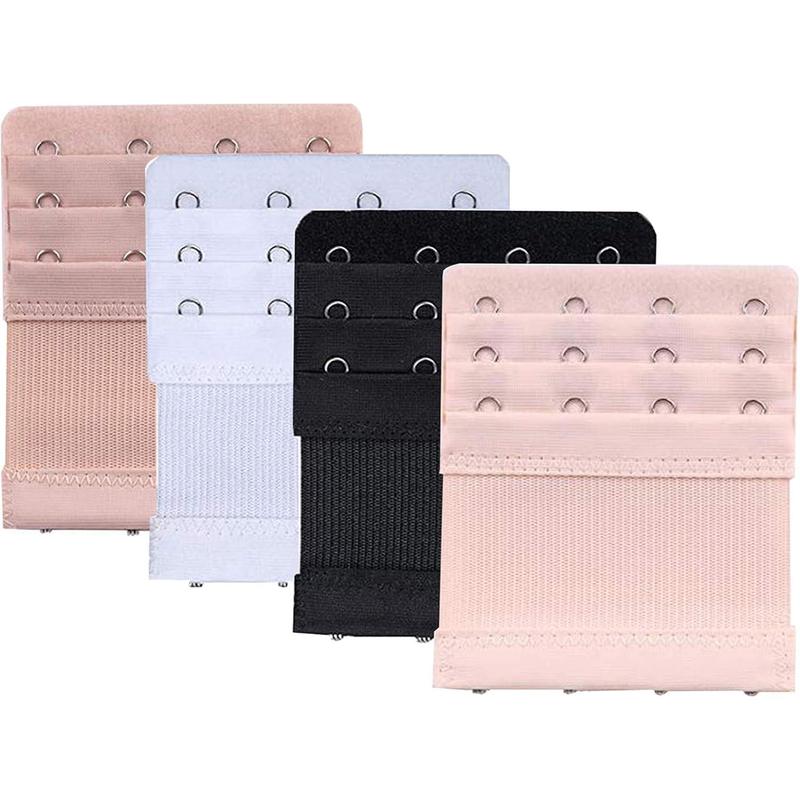 Women Bra Extender 4 Hooks 3 Rows Elastic Bra Band Hook Stra - TikTok Shop