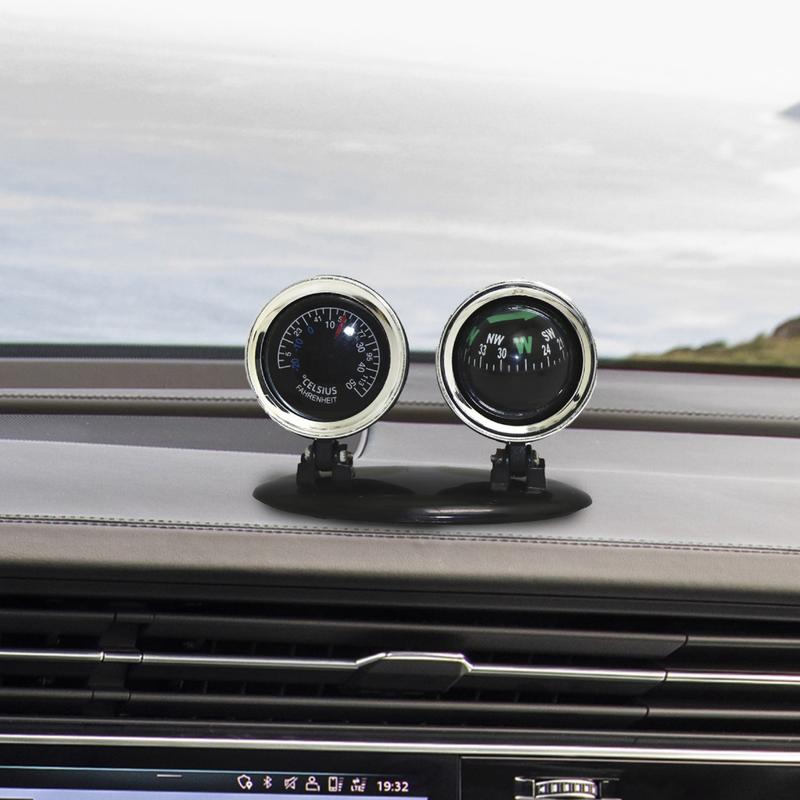 losienal Car Compass Multifunctional Black Color Automotive Compass ...