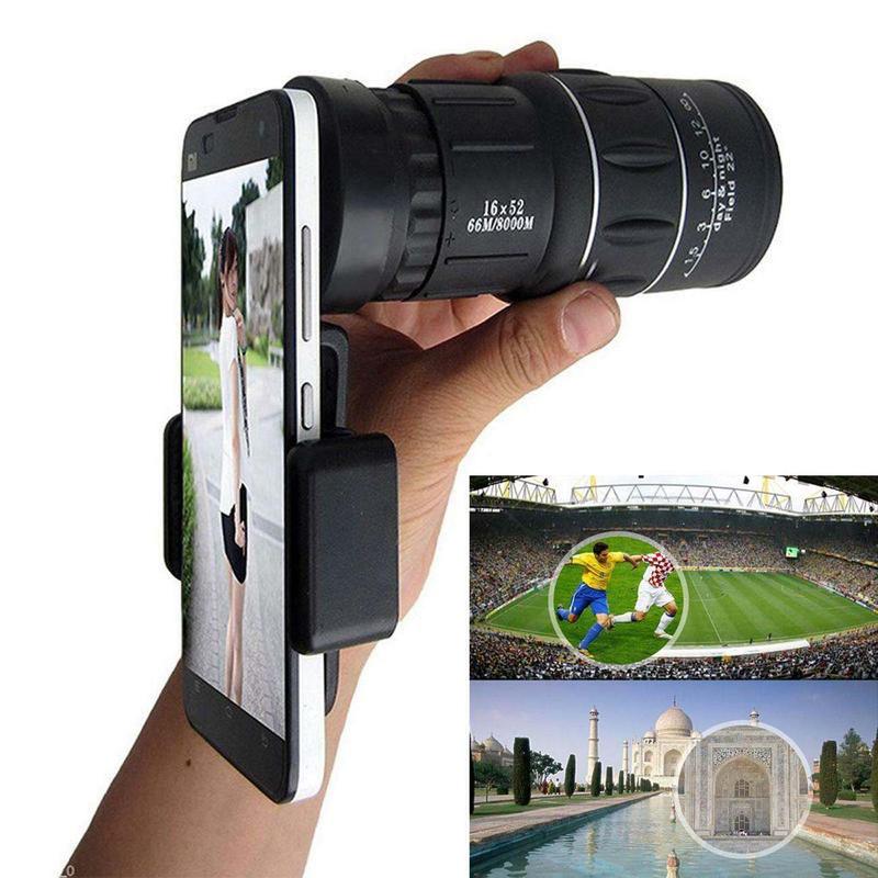 16X52 Outdoor Single Monocular Phone Camera Lens Telescope Day - TikTok ...
