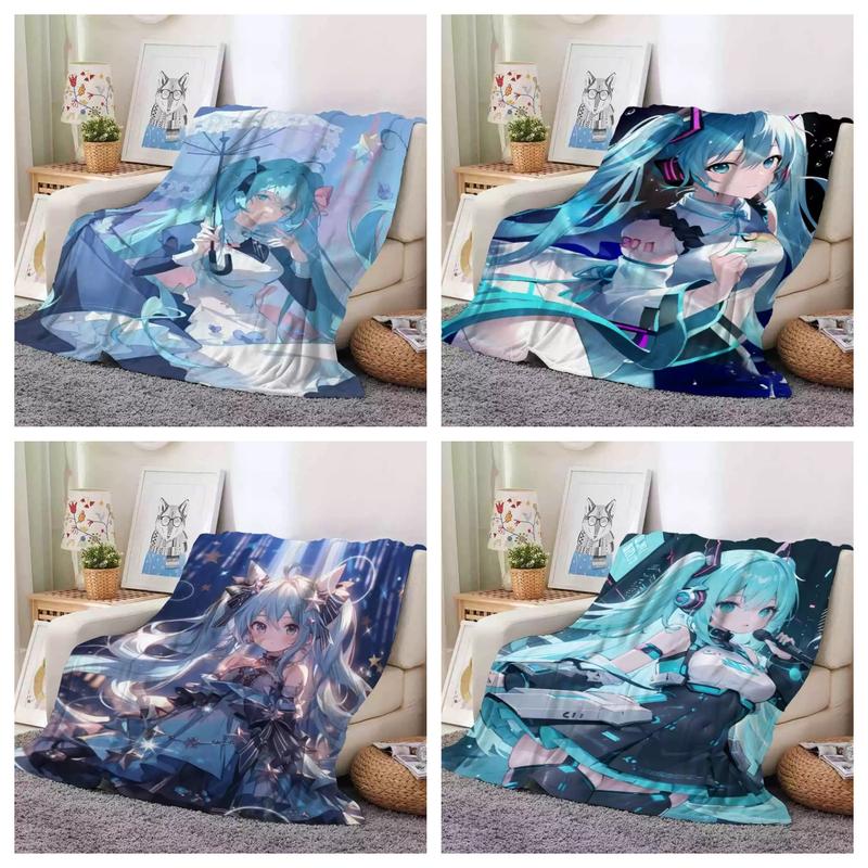 Cartoon Miku Blanket Hatsune Home Sofa Student Dormitory Office ...