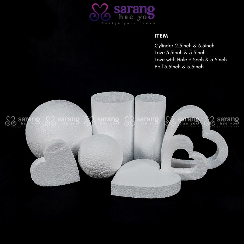 Cylinder Ball Love Polyfoam Gabus Silinder Cucuk Bunga Manggar Gabus ...