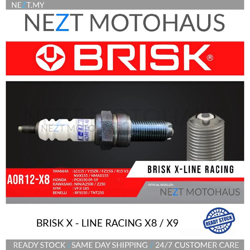 BRISK X-LINE X8 X9 SPARK PLUG - LC135 Y15 FZ150 R15 RS150 NV - TikTok ...