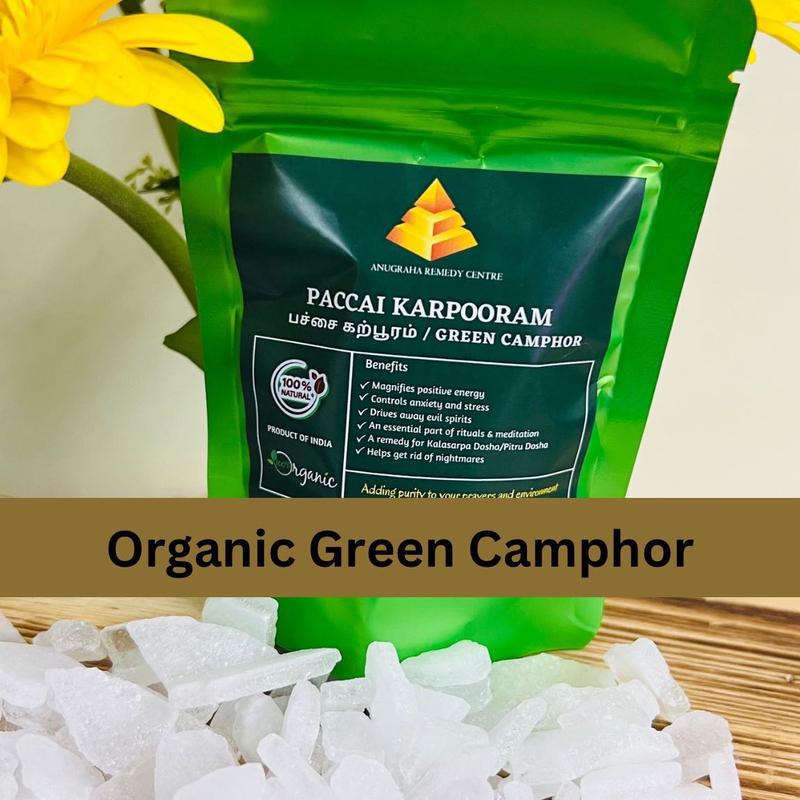 Anugraha Paccai Karpooram Green Camphor 100gram - Organic, Mengangkat ...