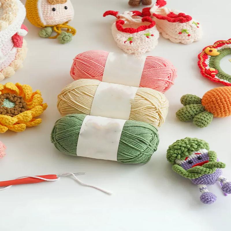 4 Ply Knit Yarn Smooth Yarn Soft Yarn Crochet Yarn Milk Cotton - TikTok ...