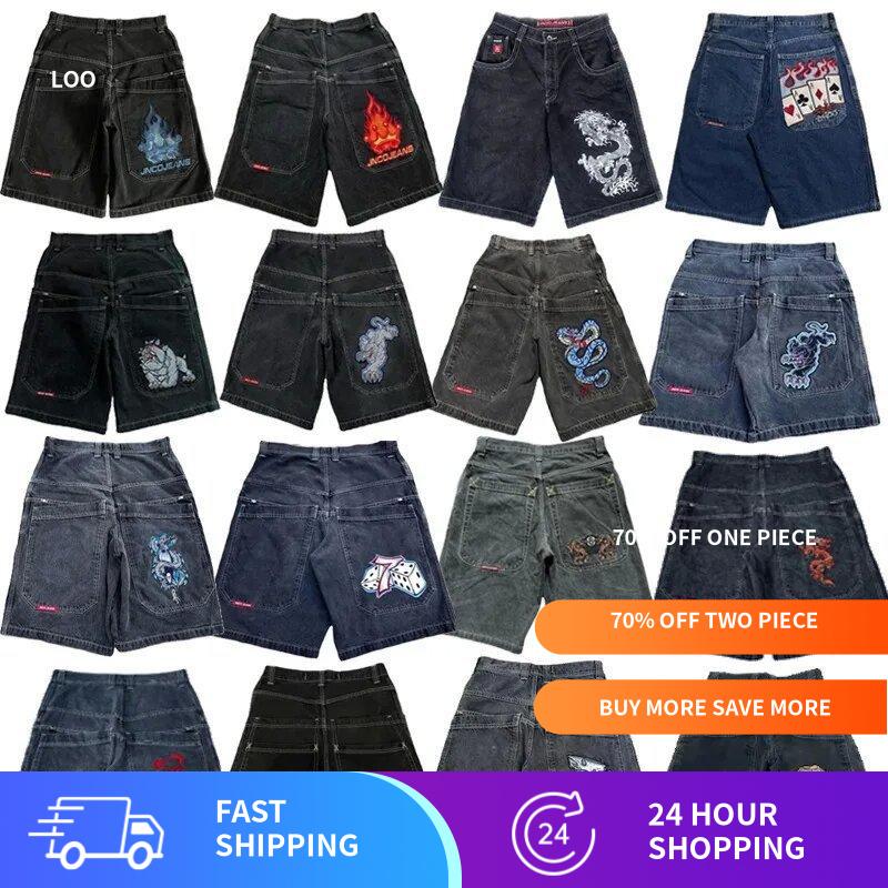 JNCO Baggy Denim Shorts Harajuku Y2g Jeans Hip Hop Retro Summer ...