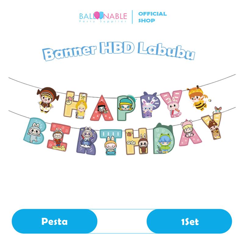 Banner HBD Labubu / Bunting Flag Happy Birthday Labubu - Shop | Tokopedia