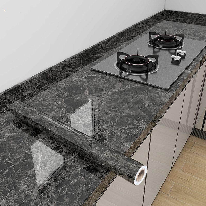 Thickened marble stickers for kitchen cabinets, waterproof, oil ...