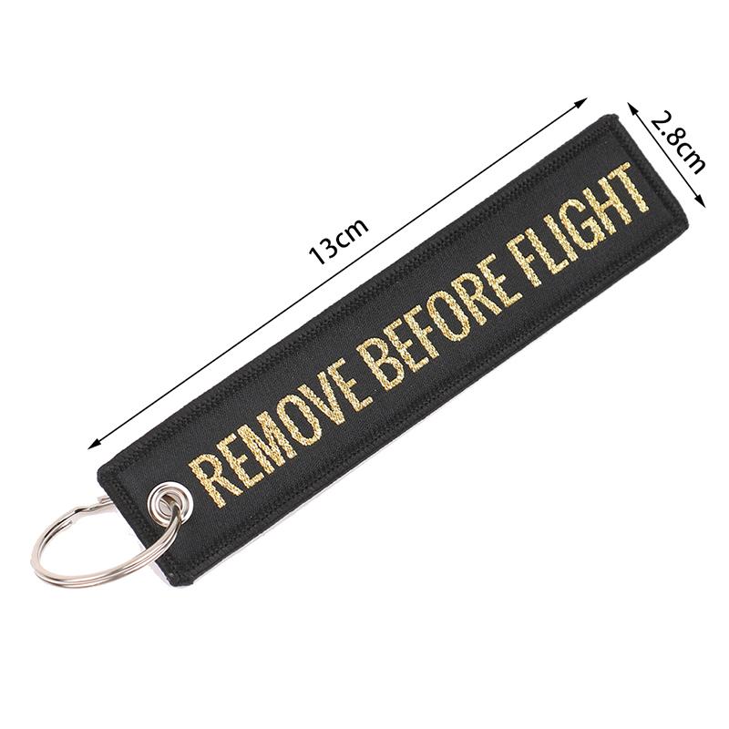 Remove Before Flight Keychian Embroidery Key Tag Key Fobs Keyring - TikTok Shop Singapore