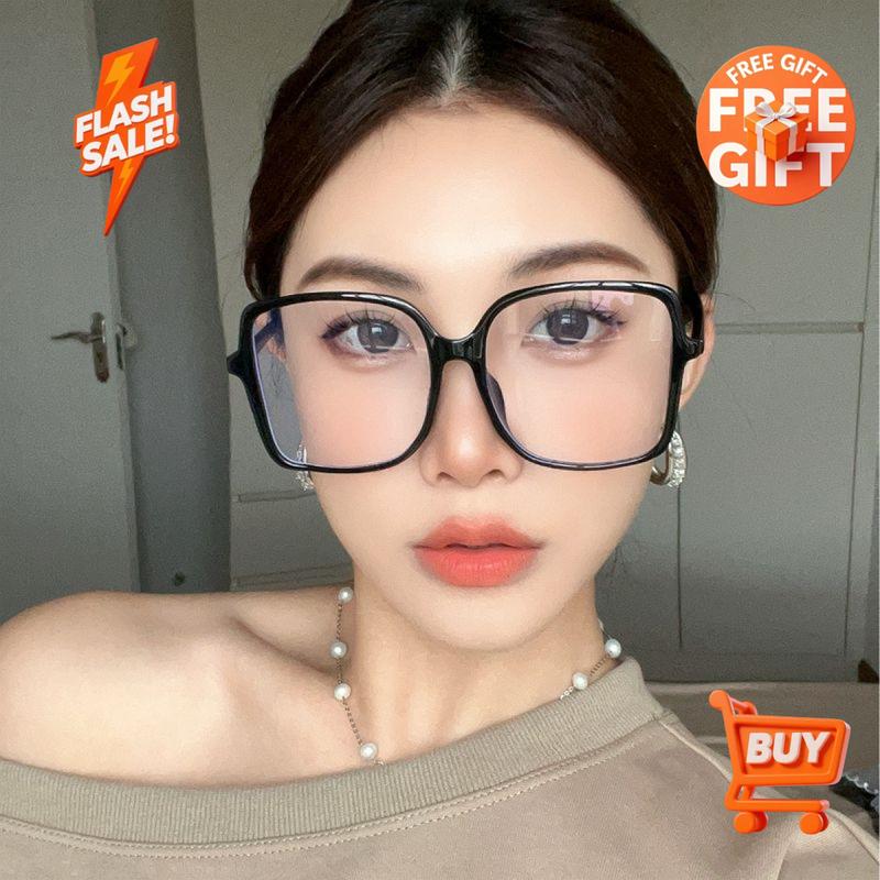 Cermin Mata Persegi Bersaiz Besar, Gaya Korea, Untuk Wanita, Tiada ...