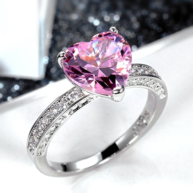 Cincin Perkahwinan, Ketibaan Baru, Bertatah Zirkon Merah Jambu - TikTok ...
