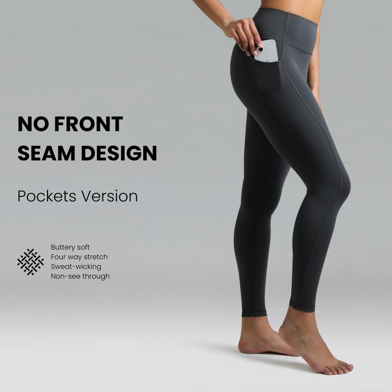 Colorfulkoala Women's High Waisted No Front Seam Workout Leggings ...