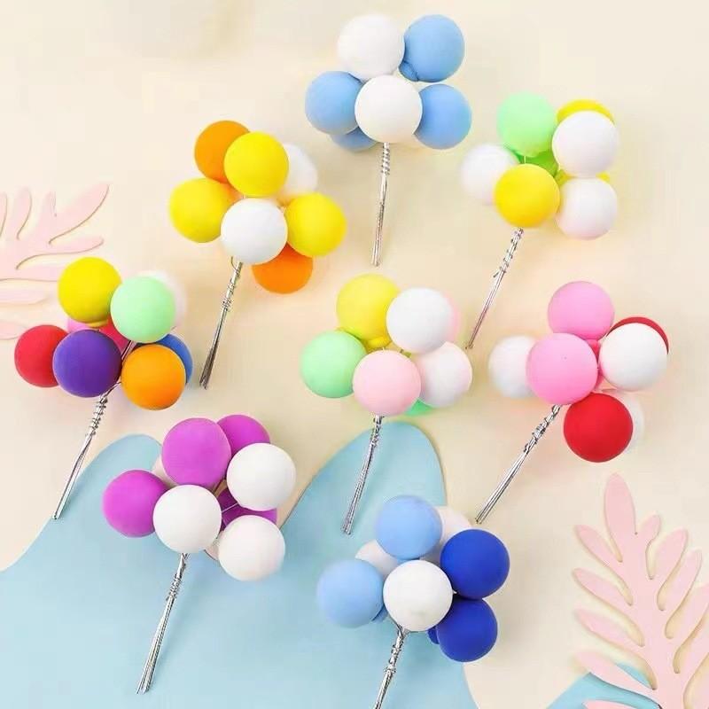 Topper Kek Tanah Liat, 8 Keping / set, Reka Bentuk Bundle Bola ...