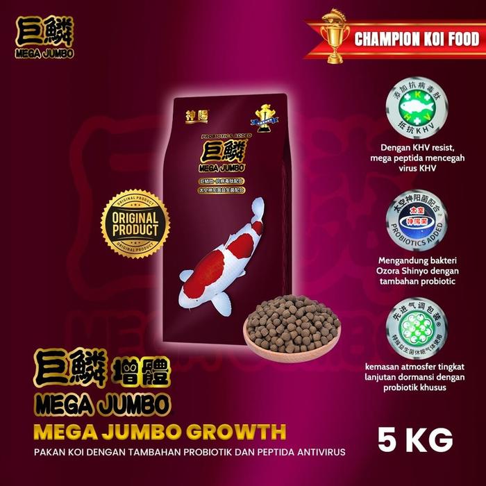 Jual WINKOI Mega Jumbo Growth 5Kg Pelet Ikan Koi Jumbo Growth Bulky ...