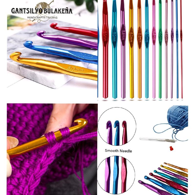 Crochet Hook Set (Aluminum Metal) 9pcs / 12pcs Per SET | Gantsilyo ...