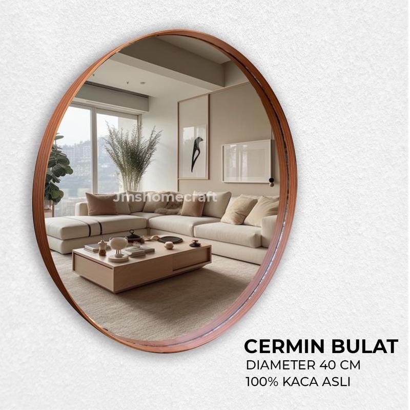 Cermin Bulat Aesthetic Diameter 40cm / Kaca Cermin Frameless - Shop ...