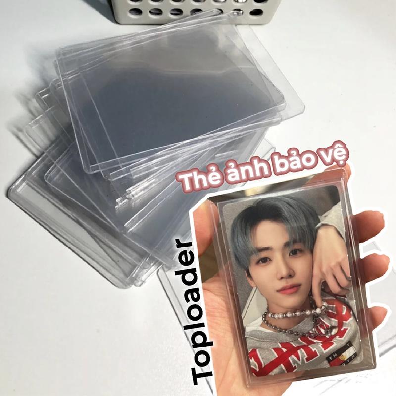 Pelindung kad yang jelas untuk Photocard, beg kad, filem, Toploader ...