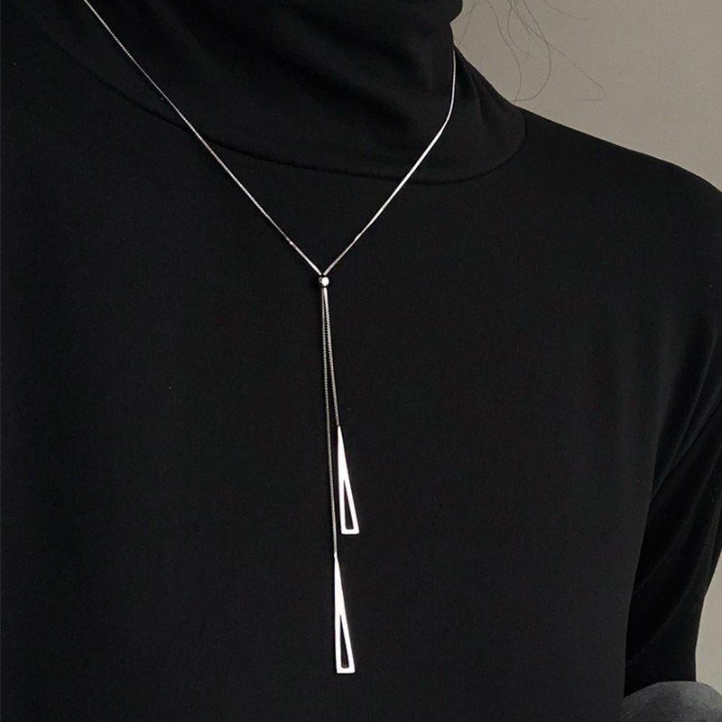 Triangle Geometry Pullable Necklace Light Luxury Ins Fashion - TikTok ...