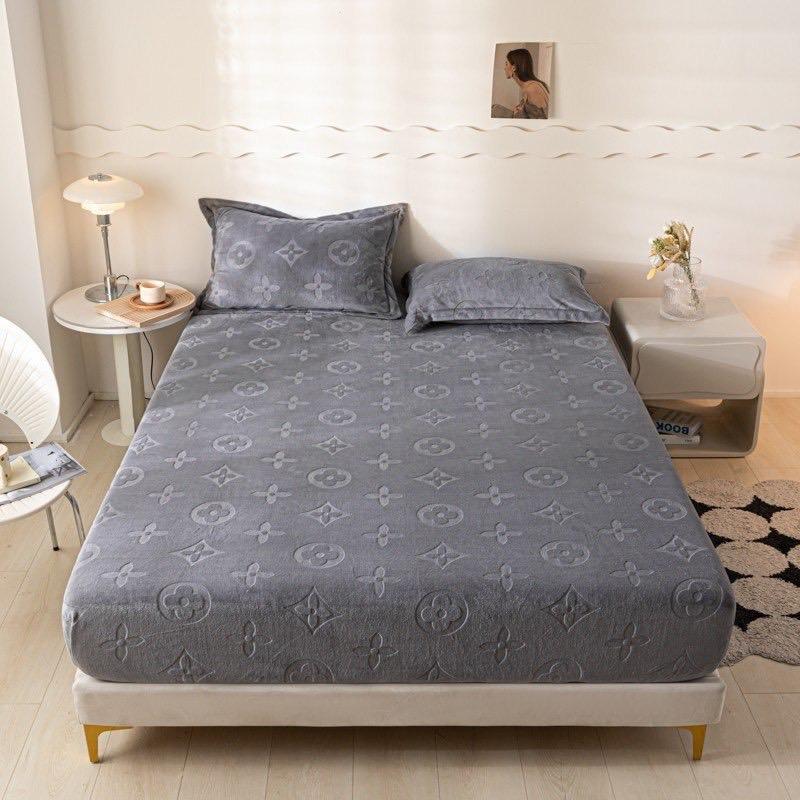 Set ga gối nỉ nhung vân chìm L.v cao cấp, sang trọng mềm mịn - TikTok ...