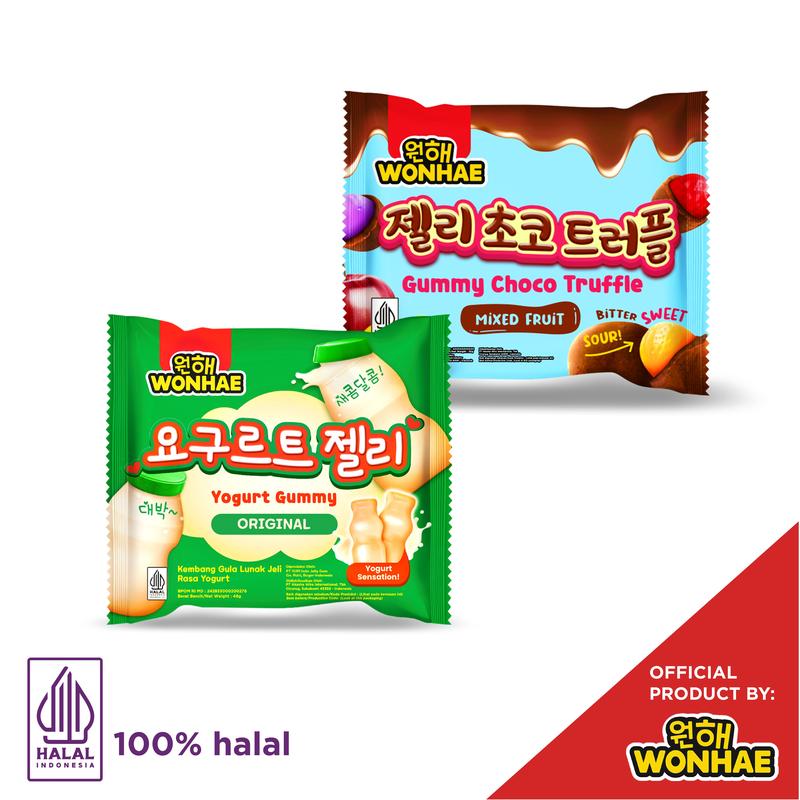 BUNDLE Wonhae Gummy Yoghurt 48gr & Gummy Choco Ball Truffle Mixed ...