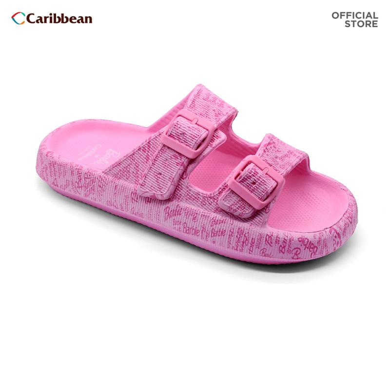 Caribbean X Barbie BSL04 Pink Logo Pattern : Barbie Chunky Slides ...