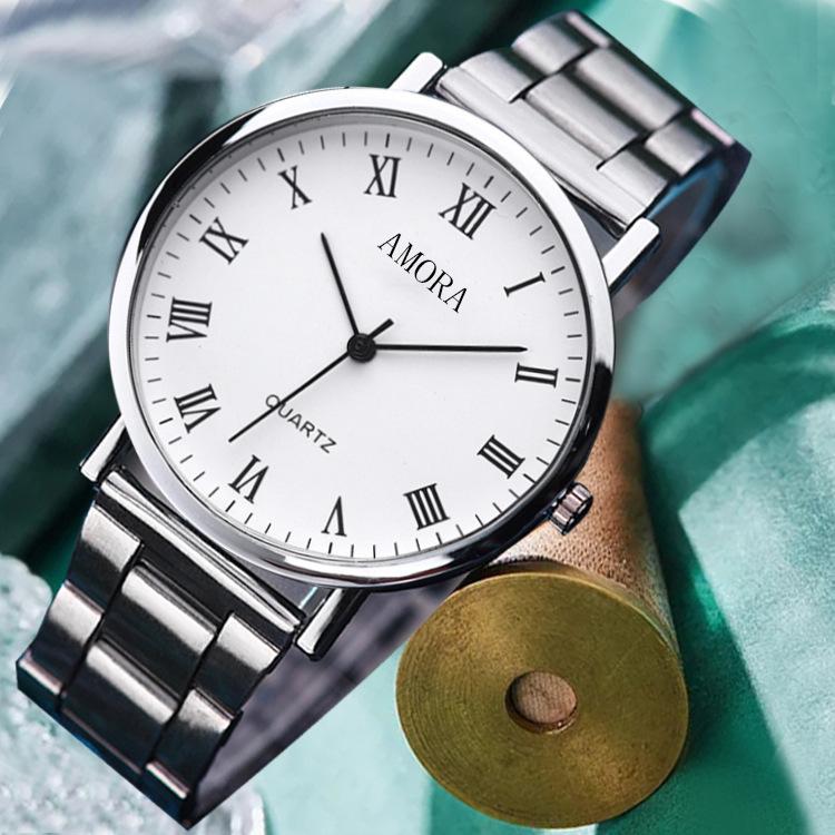 Men Casual Stainless Steel Mesh Belt Watch Simple Dial Quart - TikTok ...