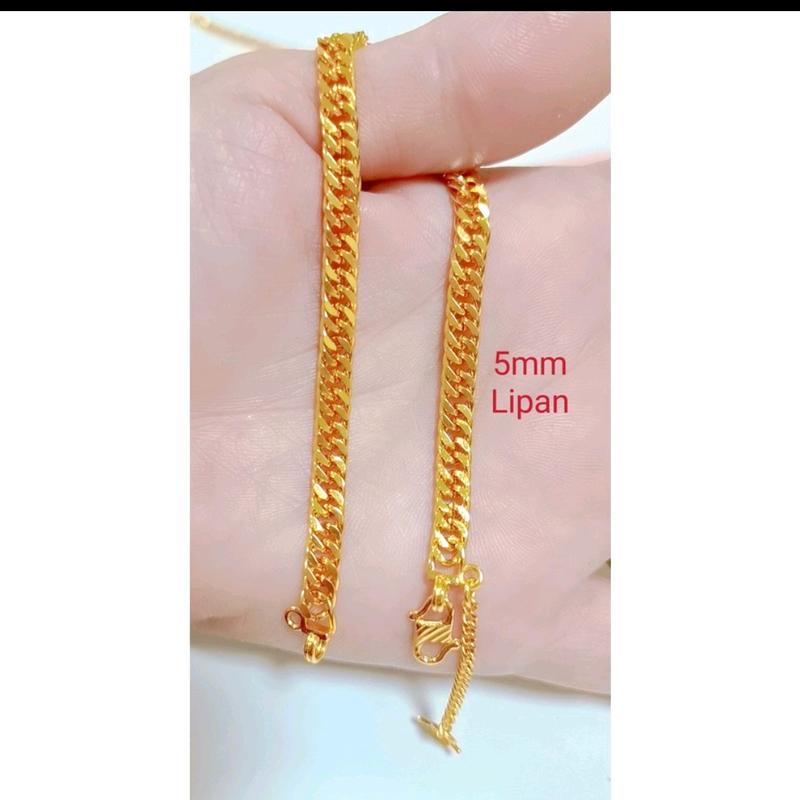 Gelang Rantai Tangan Lipan Gajah Emas Bangkok 15cm-21cm - Bracelets ...