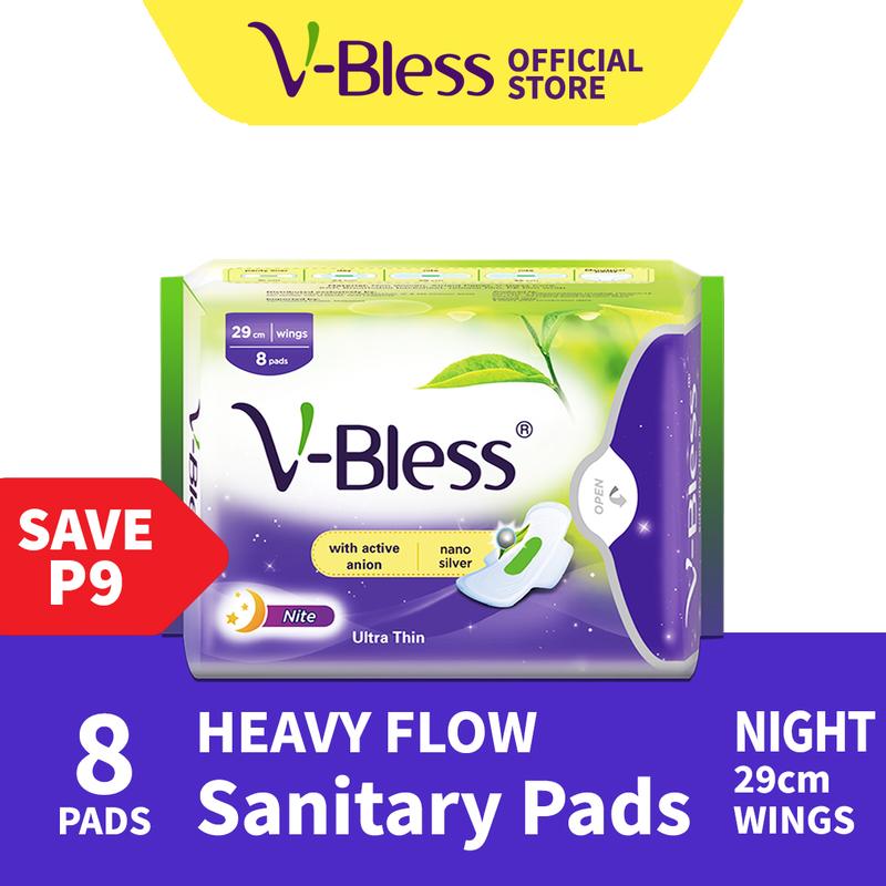 V-Bless Night Sanitary Pads Ultra Thin Super Absorbent Wings - TikTok ...