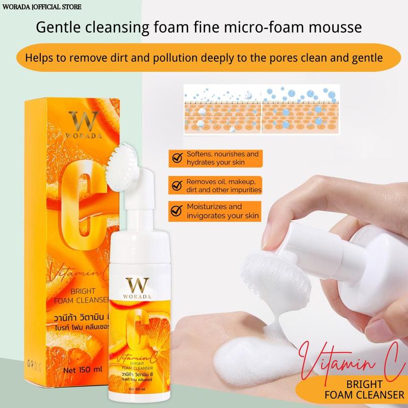 WORADA Vitamin C BRIGHT FOAM CLEANSER Facial Cleansing Mouss - TikTok ...