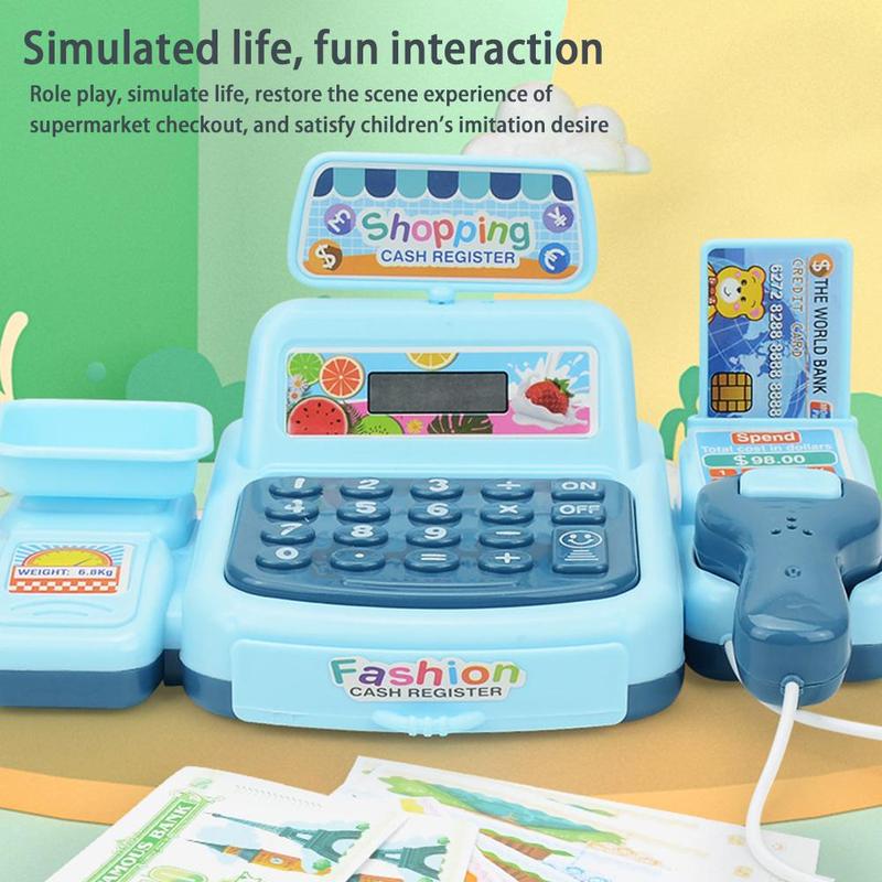 1 Set Children Simulation Cartoon Cash Register Cashier Calculator ...