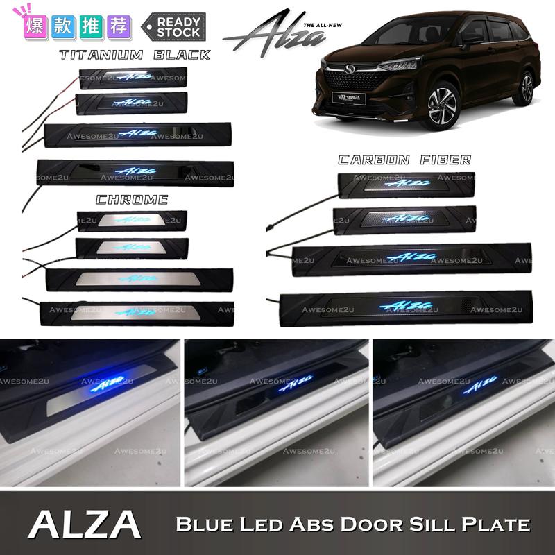 Awesome Perodua New Alza 2022-2024 Blue Led Door Sill Plate Door ...