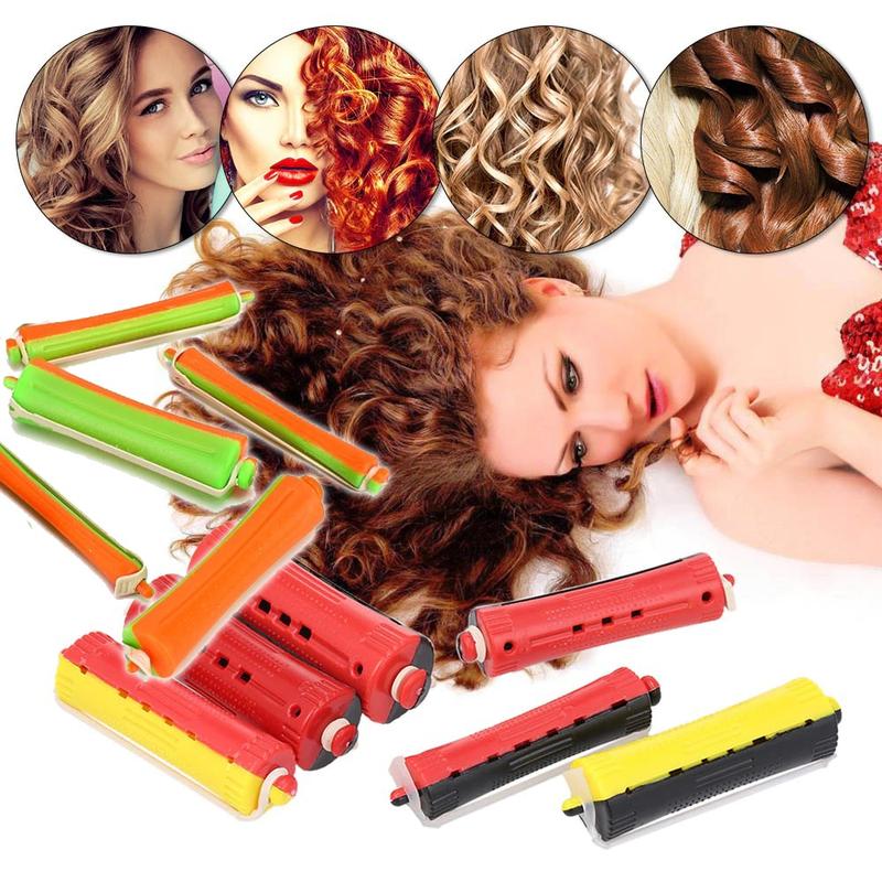 Hair Perm Rod Hollow Bars Rubber Band Styling Curl Bar Heat Resistance ...