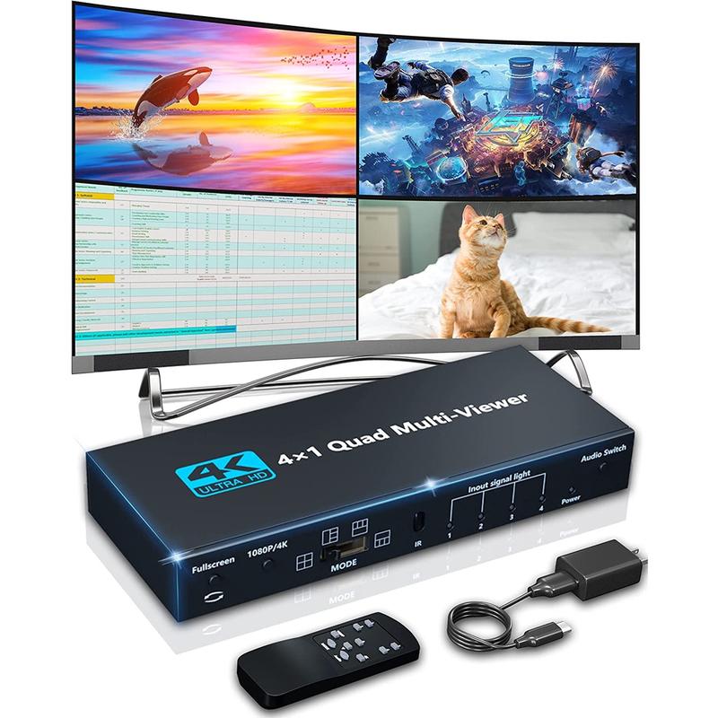 BESIUNI HDMI-Compatible Switch 4x1 HDMI Quad Seamless Switcher - TikTok ...