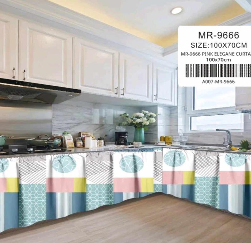 New Printed Curtain for Kitchen (lababo / sink) 150x70cm / 100x70cm ...