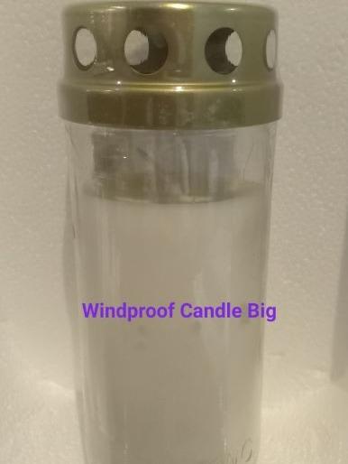 WINDPROOF CANDLE IN GLASS BIG WITH COVER WHITE - TikTok Shop Philippines