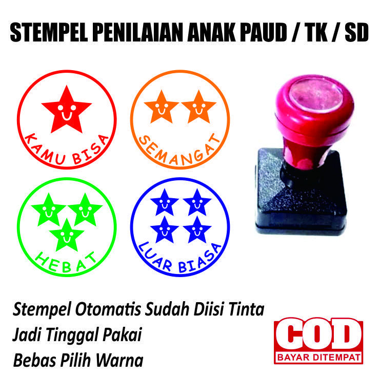 STEMPEL PENILAIAN ANAK PAUD / TK / SD - Shop | Tokopedia