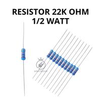 Jual Resistor 22K Ohm 1/2 Watt – Tipe Axial Kode Warna Merah Merah ...