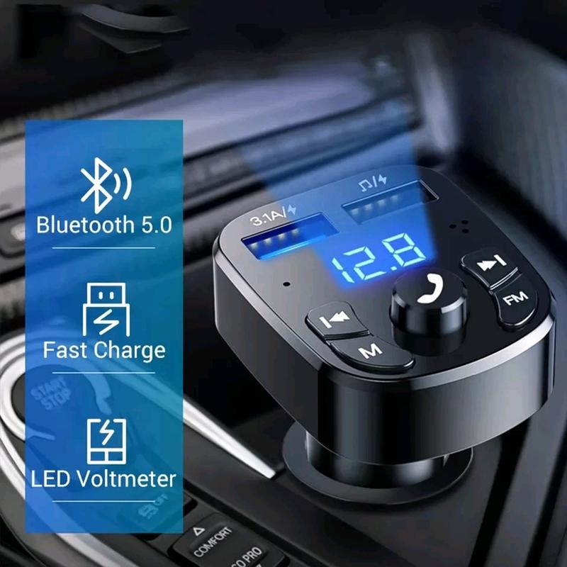 Charger mobil modulator bluetooth wireless musik Digital Voltmeter ...