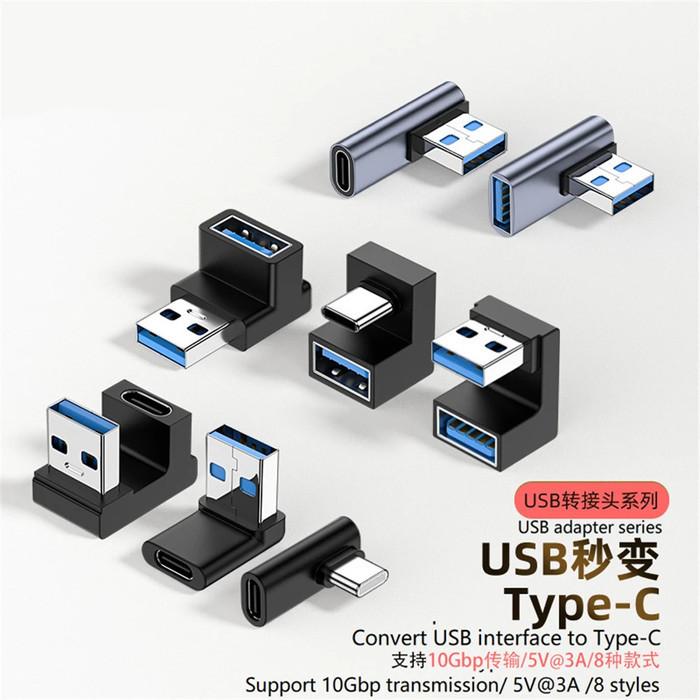 Promo USB 3.0 High Speed Transfer Data Adapter Converter 90 Degree L U ...
