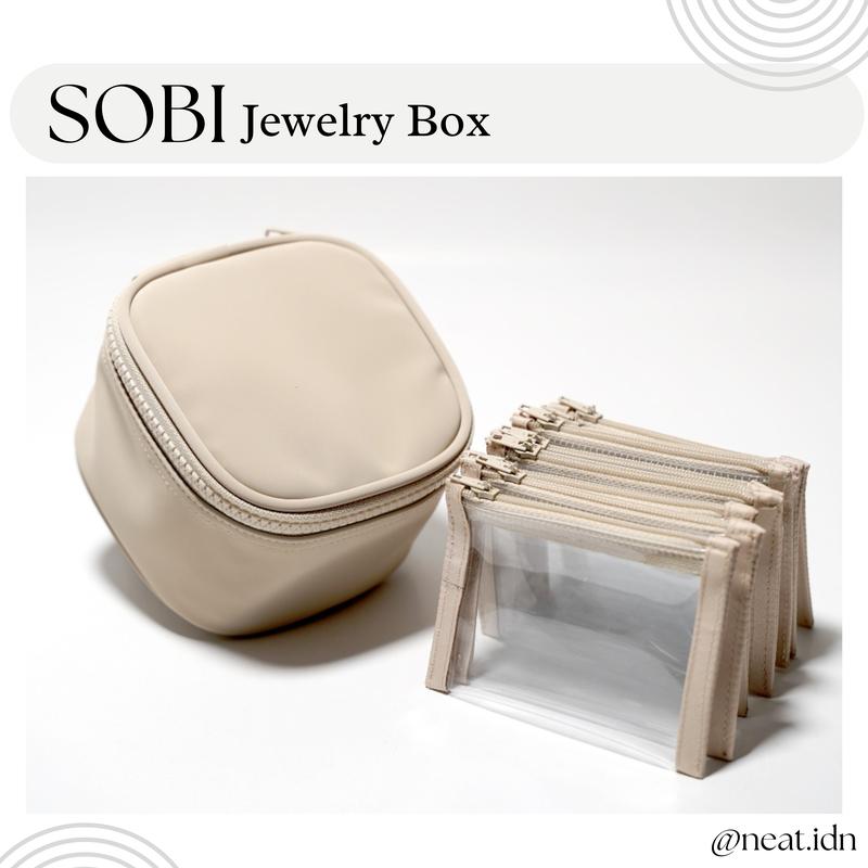 [Neat.] SOBI Jewelry Box Kotak Perhiasan Aksesoris Pouch - Shop | Tokopedia