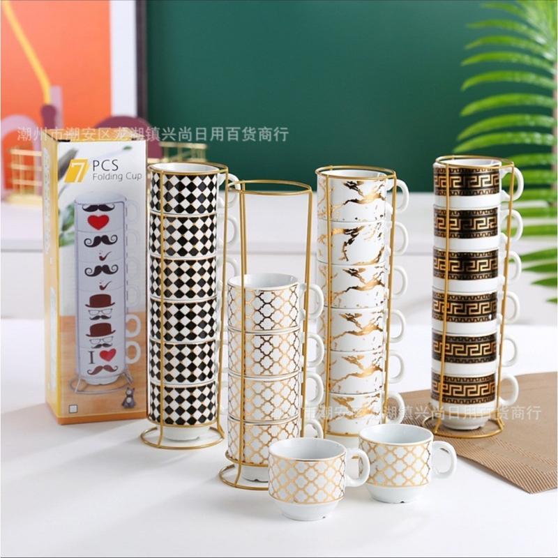 Cangkir Keramik Gaya Eropa, Mug Kreatif dengan Bingkai Besi, Cangkir ...