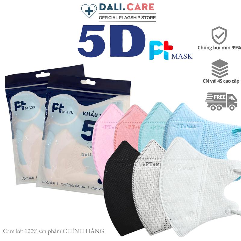 100 cái Khẩu Trang 5D PT MASK kháng khuẩn chống bụi mịn 2.5P - TikTok ...