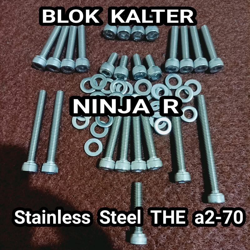 baut l stainless blok ninja 150 r - Shop | Tokopedia