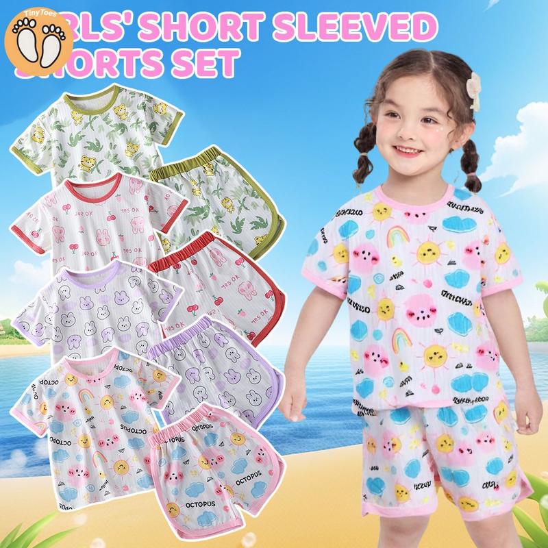 (80-120cm) 0-5 Years Old Pyjamas Kids Terno Set Sando Outfit - TikTok ...